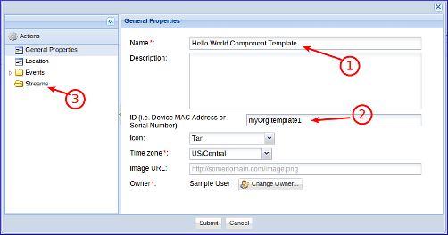 GroveStreams Java - Component Templates